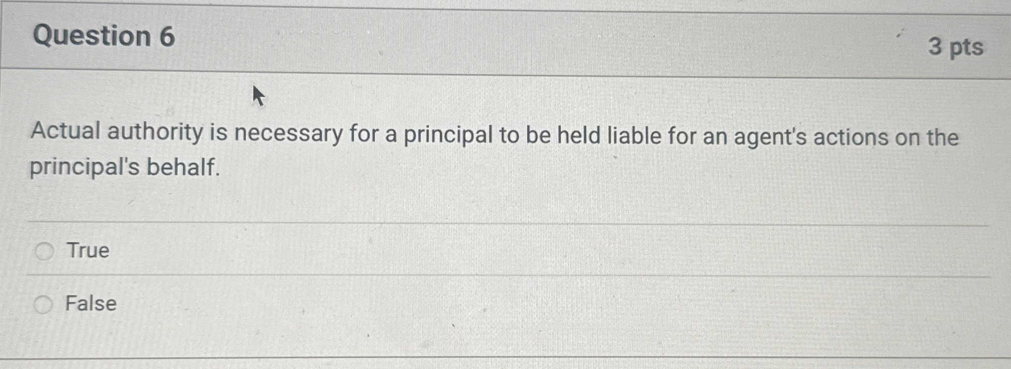 Solved Question 63 ﻿ptsActual authority is necessary for a | Chegg.com