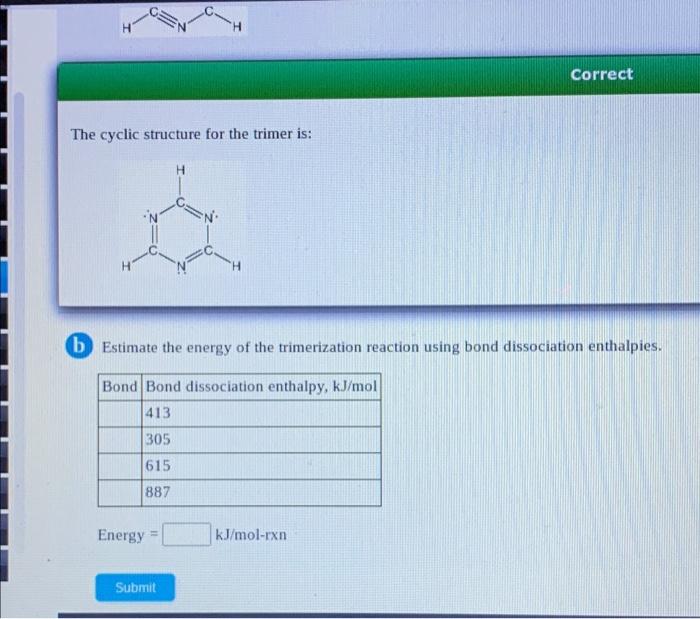 Solved Correct The cyclic structure for the trimer is: 6 | Chegg.com