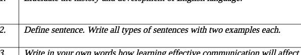 Define sentence. Write all types of sentences with | Chegg.com