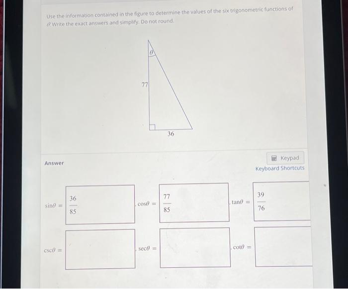 Solved Use the information contained in the figure to | Chegg.com