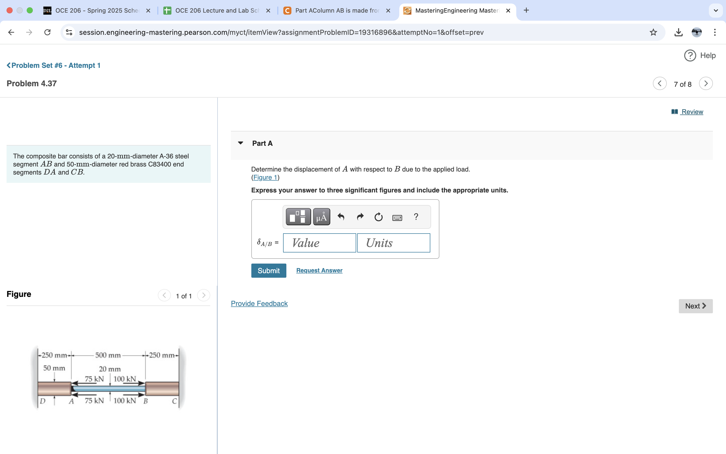 The composite bar consists of a | Chegg.com