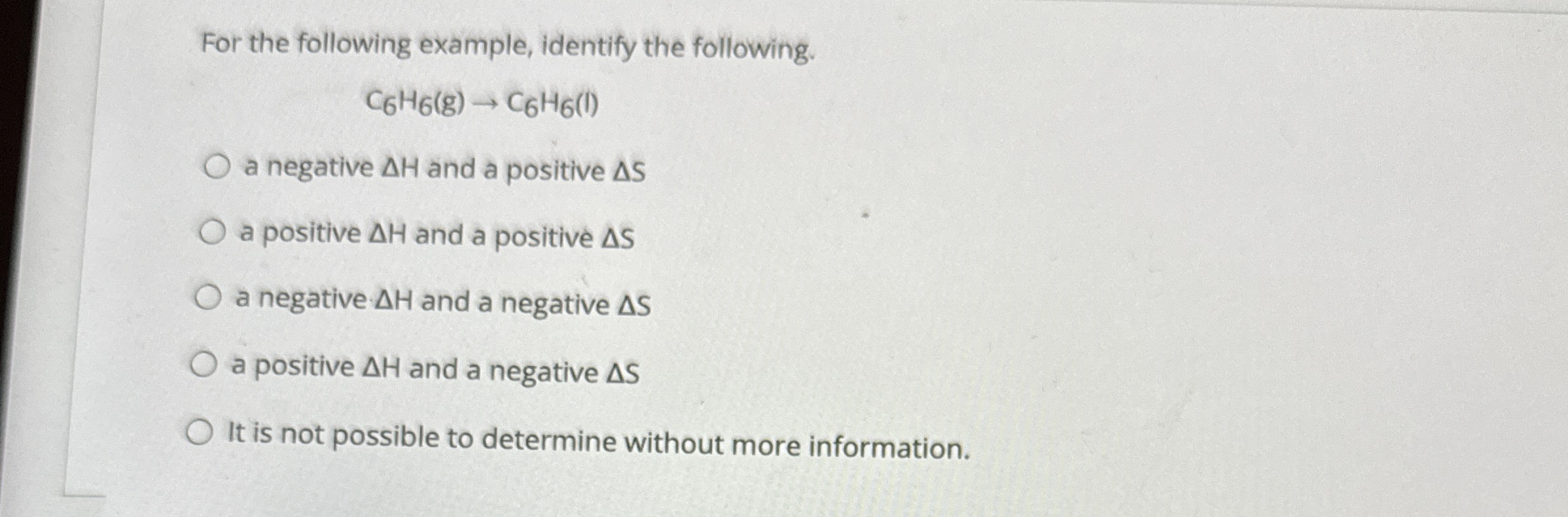 Solved For the following example, identify the | Chegg.com