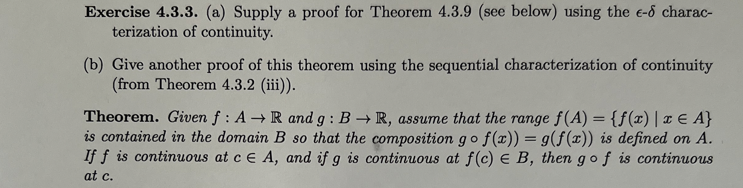Solved Exercise 4.3.3. (a) ﻿Supply a proof for Theorem | Chegg.com