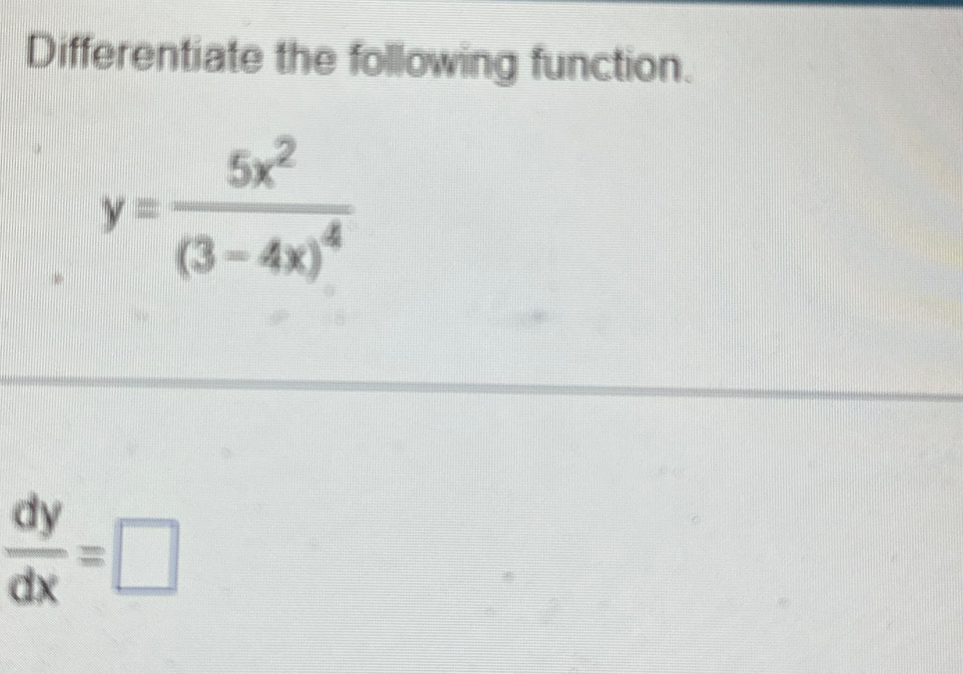 Solved Differentiate the following | Chegg.com