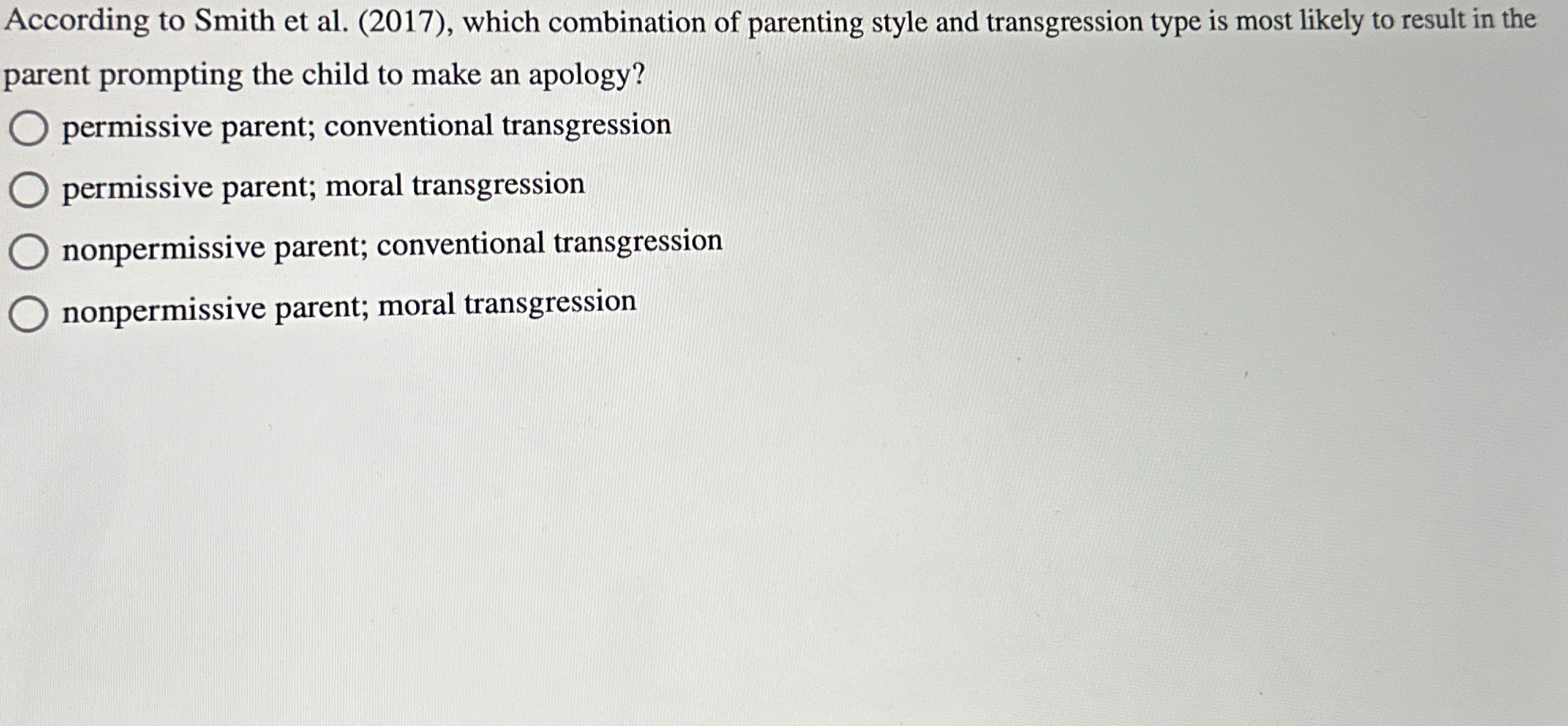 Solved According to Smith et al. (2017), ﻿which combination | Chegg.com