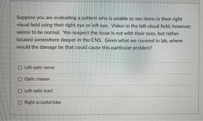Solved Suppose you are evaluating a patient who is unable to | Chegg.com