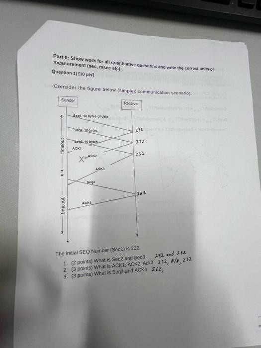 Solved 33.240 Question 1) [5pts] What is the end-to-end | Chegg.com