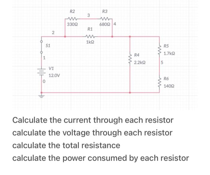 Solved Calculate The Current Through Each Resistor Calculate