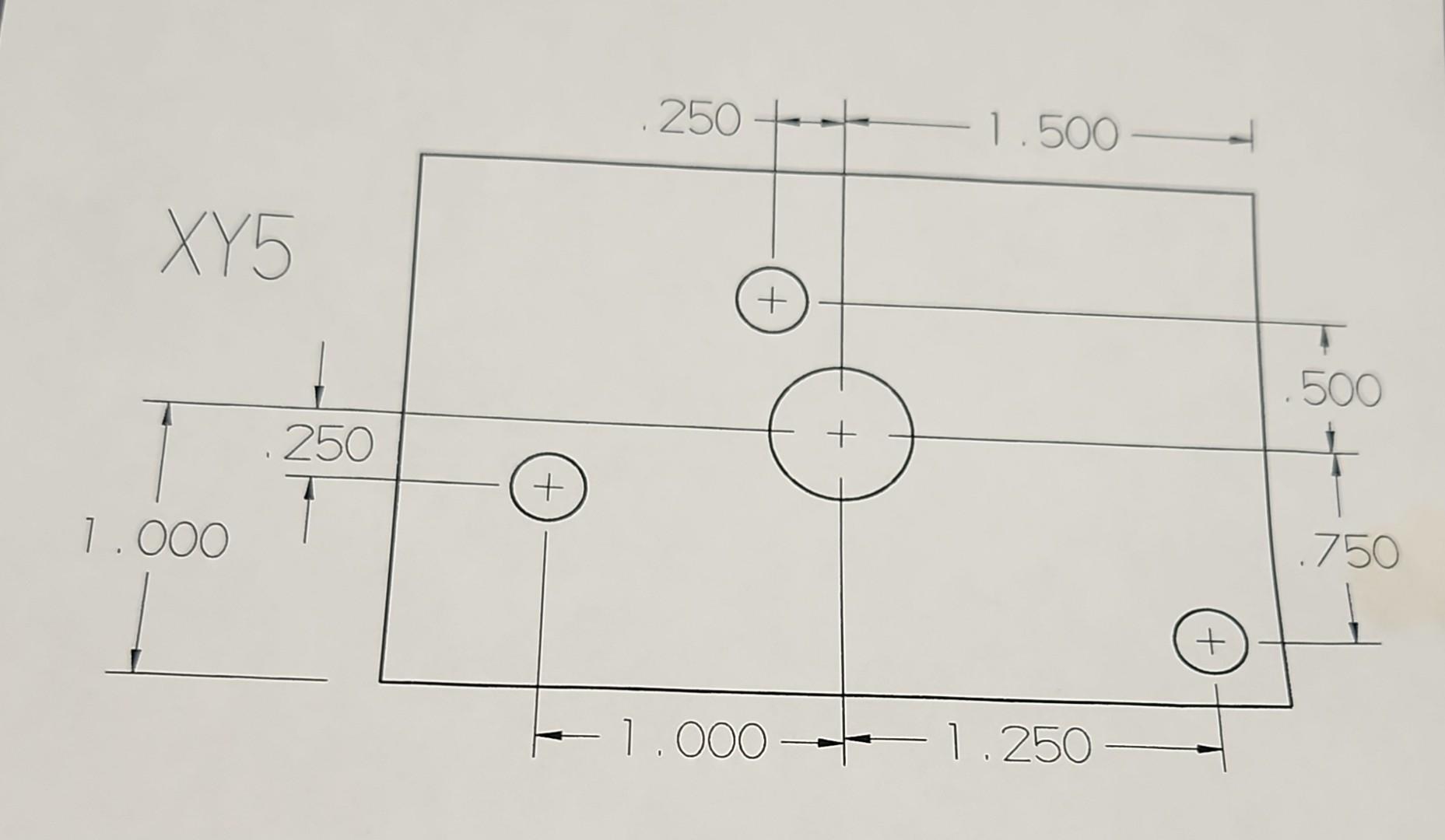 help find the origin on the part given the dimensions | Chegg.com