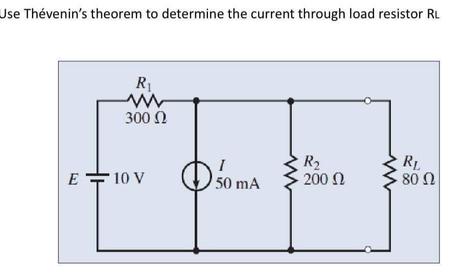 Solved Jse Thévenin's theorem to determine the current | Chegg.com