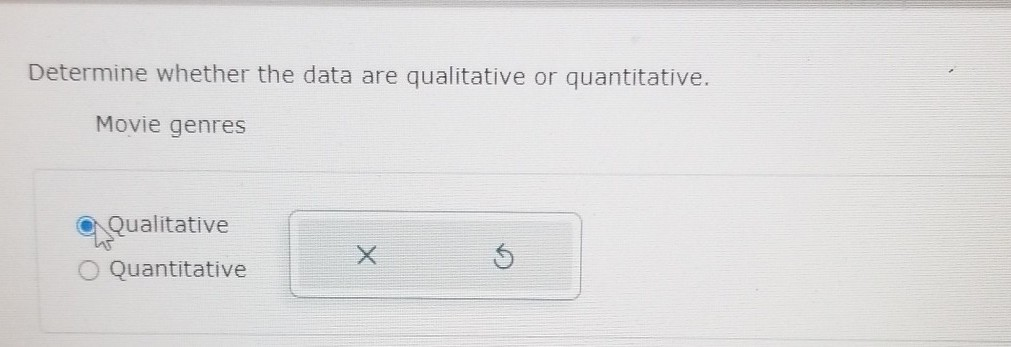 Solved Determine whether the data are qualitative or | Chegg.com