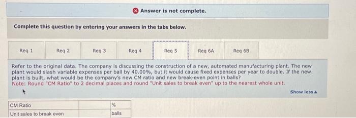 Solved Problem 2-20 (Algo) CVP Applications: Break-Even | Chegg.com