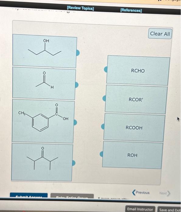 Solved Clear All RCHO | Chegg.com