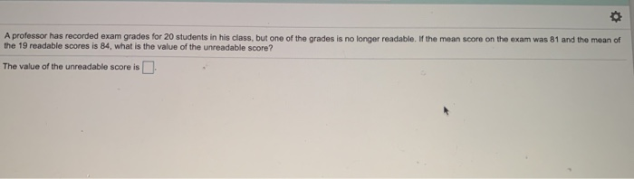 Solved A professor has recorded exam grades for 20 students | Chegg.com