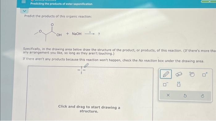 Solved Predicting the products of ester saponification | Chegg.com