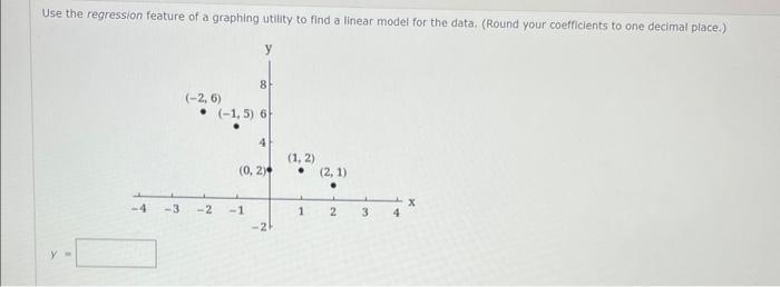 Solved Use the regression feature of a graphing utility to | Chegg.com