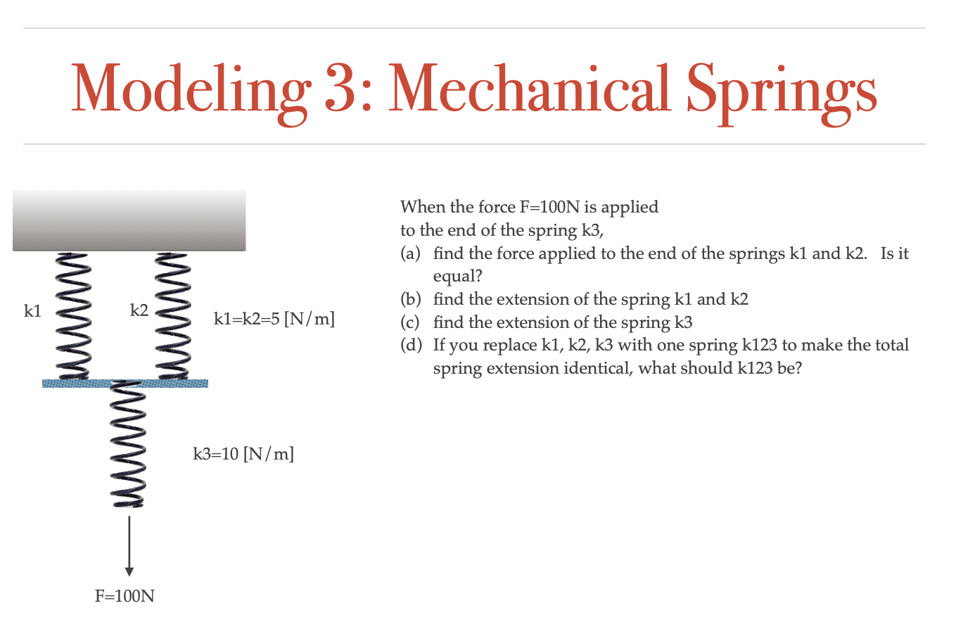 Solved When the force F=100N ﻿is appliedto the end of the | Chegg.com