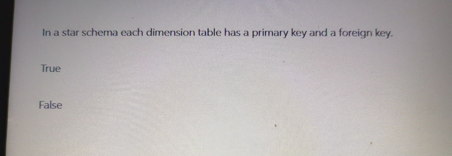 Solved In a star schema each dimension table has a primary | Chegg.com
