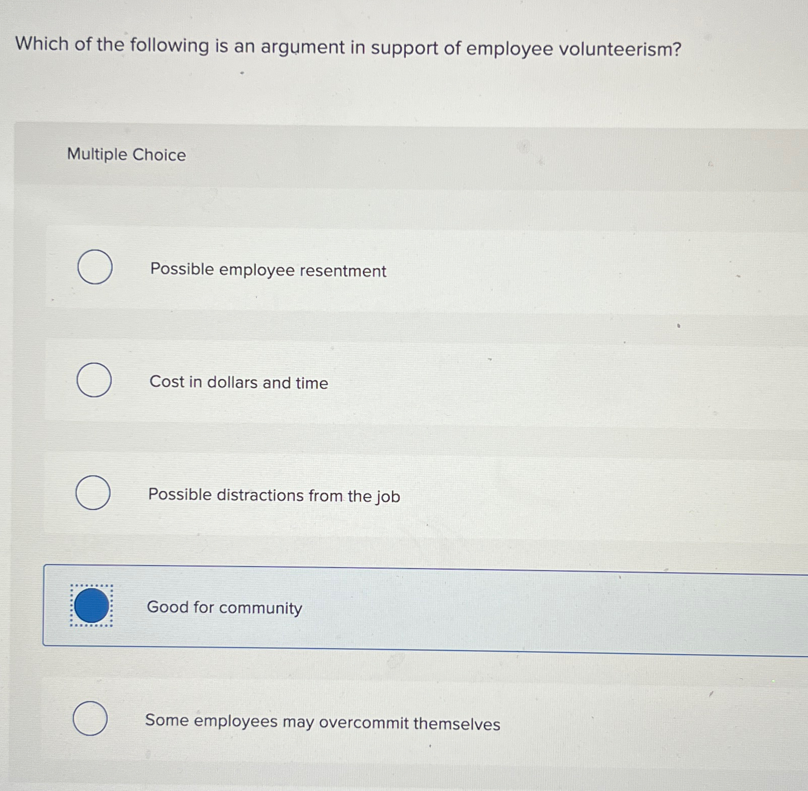 Solved Which of the following is an argument in support of | Chegg.com