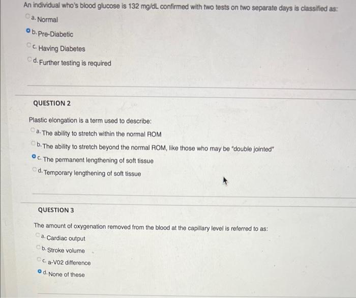 Solved An individual who's blood glucose is 132 mg/dL | Chegg.com