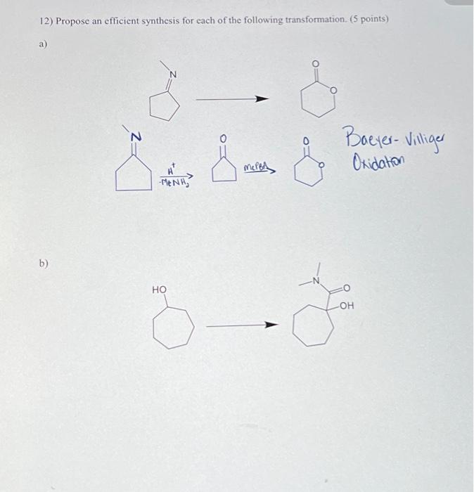 Solved 12) Propose an efficient synthesis for each of the | Chegg.com