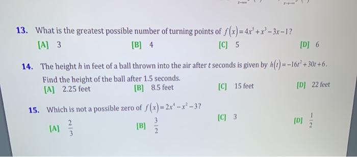 Solved 13. What is the greatest possible number of turning | Chegg.com
