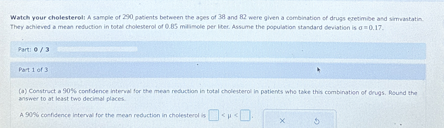Solved Watch your cholesterol: A sample of 290 , ﻿patients | Chegg.com