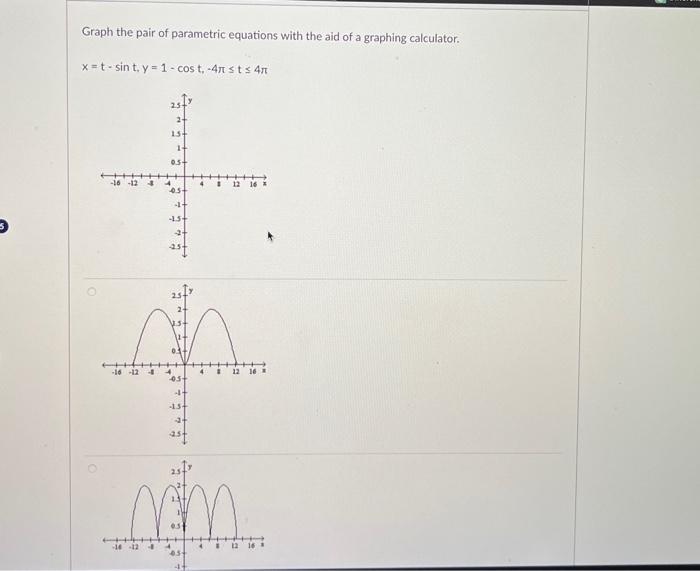 Solved Graph the pair of parametric equations with the aid | Chegg.com