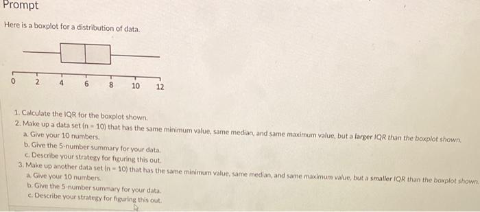 Solved Here is a boxplot for a distribution of data. 1. | Chegg.com