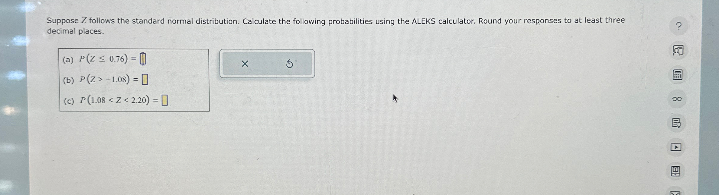 Solved Suppose Z ﻿follows the standard normal distribution. | Chegg.com