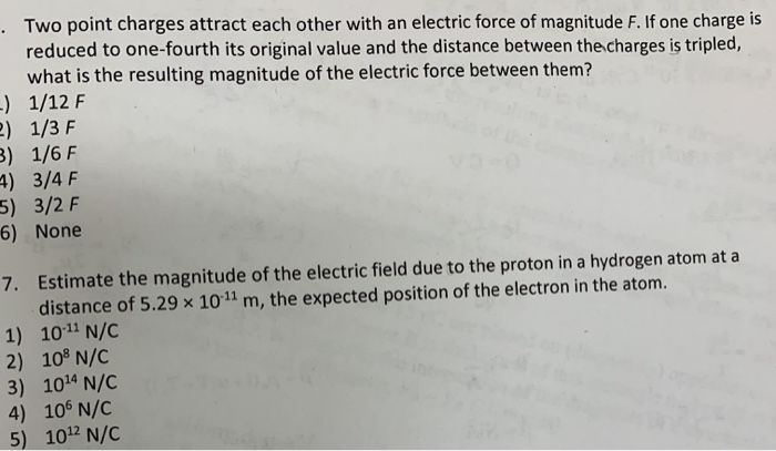 Solved Two point charges attract each other with an electric | Chegg.com