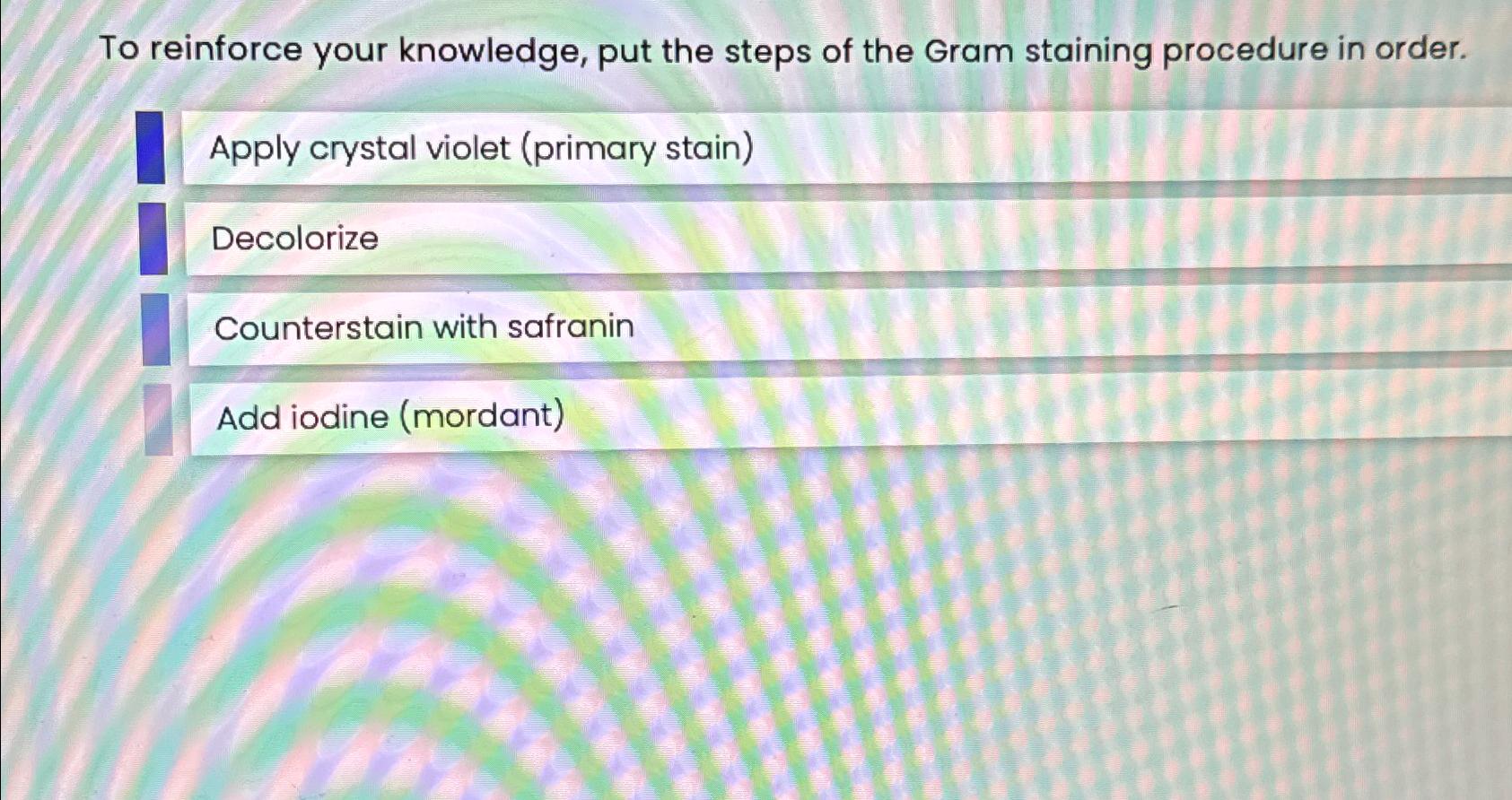 Solved To reinforce your knowledge, put the steps of the | Chegg.com