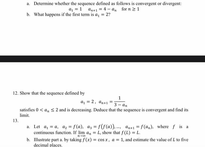 Solved 1. Find a formula for the general term an of the | Chegg.com