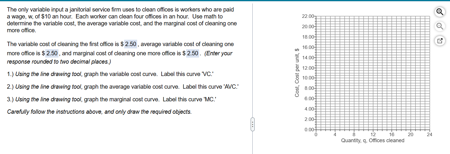 Solved The only variable input a janitorial service firm | Chegg.com