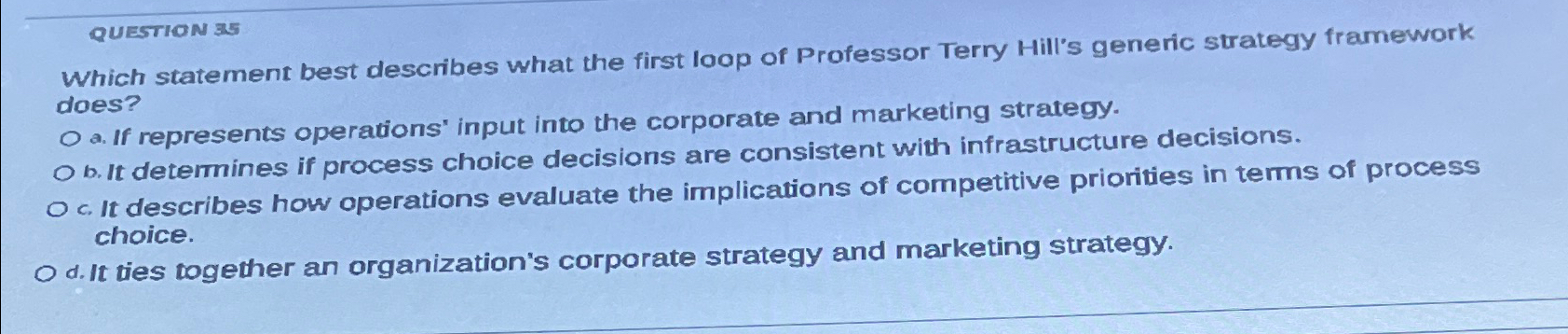Solved QUESTION 32Which statement best describes what the | Chegg.com