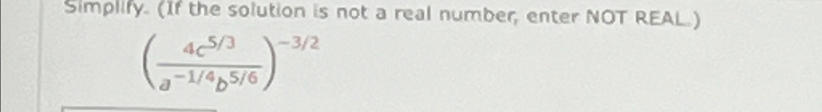 Solved Simplify. (If the solution is not a real number, | Chegg.com