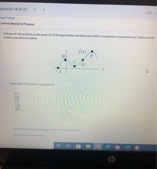 Solved Question 18 of 22 -12 iew Policies Current | Chegg.com