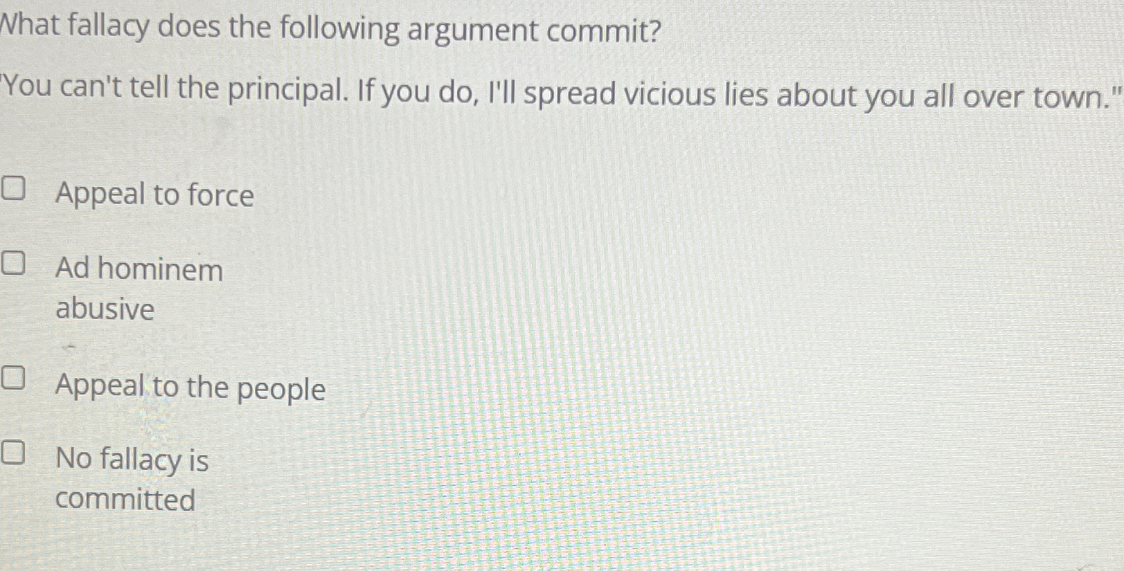 Solved What fallacy does the following argument commit?You | Chegg.com