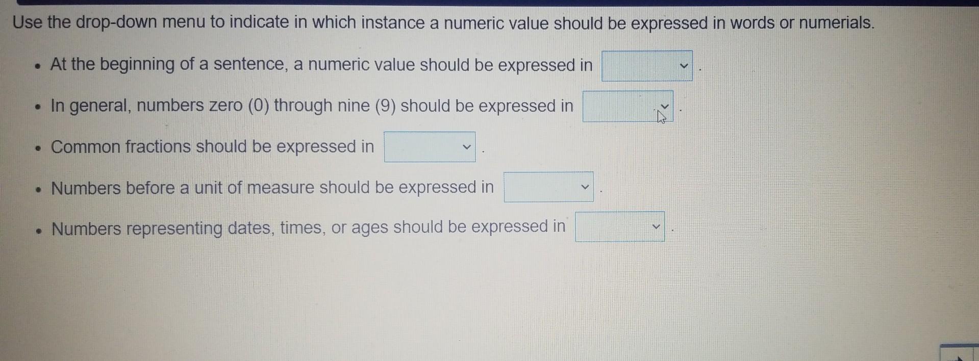 Solved Use the drop-down menu to indicate in which instance | Chegg.com
