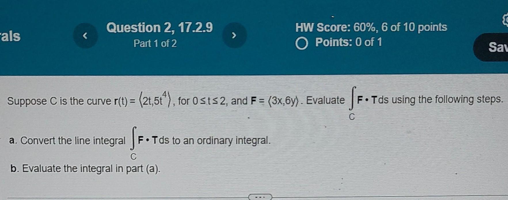 Solved Find a parametric description r(t) for the following | Chegg.com
