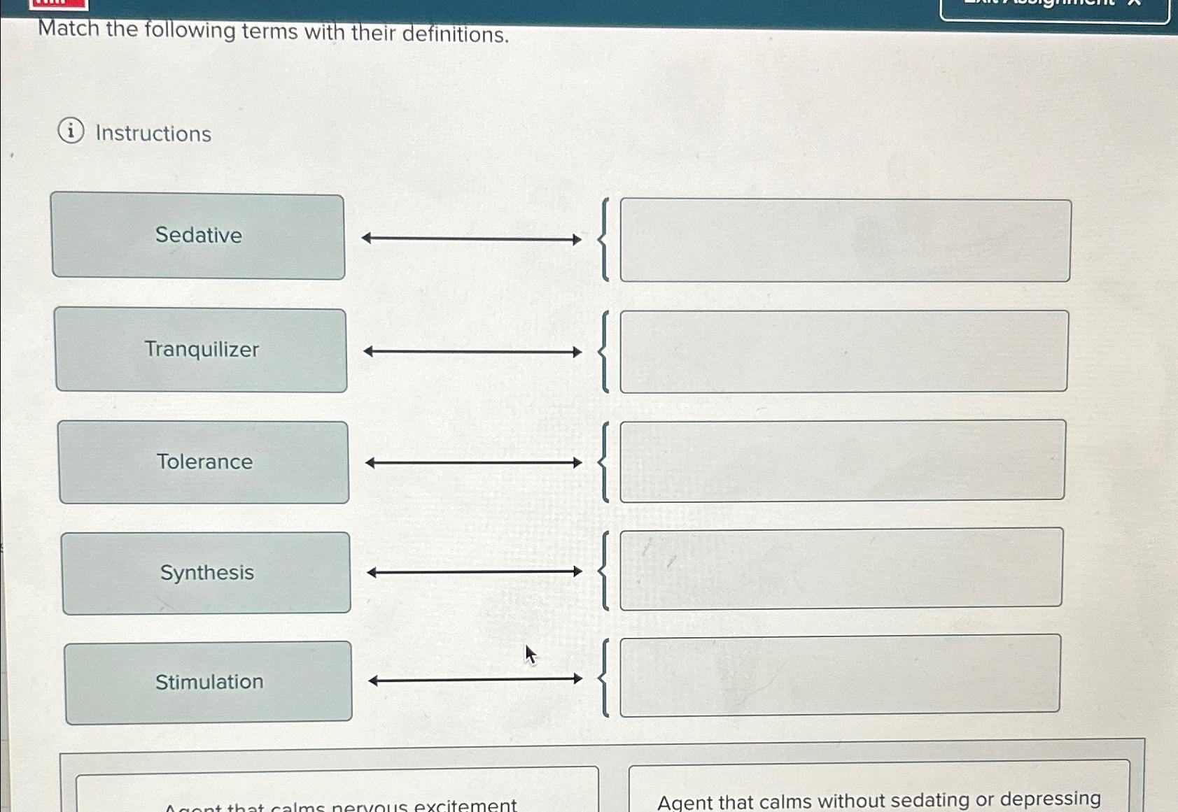 Solved Match the following terms with their definitions.(i) | Chegg.com