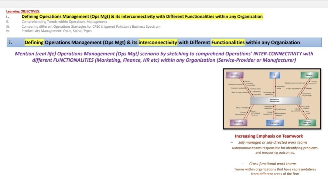 Solved Mention (real life) Operations Management (Ops Mgt) | Chegg.com