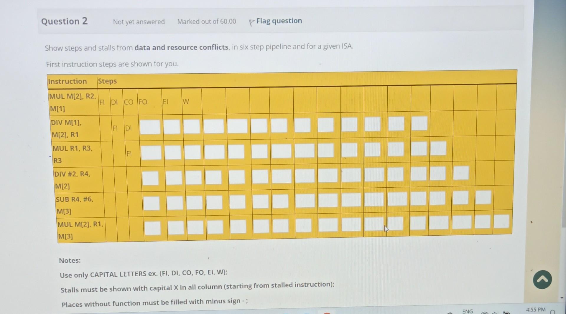 Solved Show steps and stalls from data and resource | Chegg.com