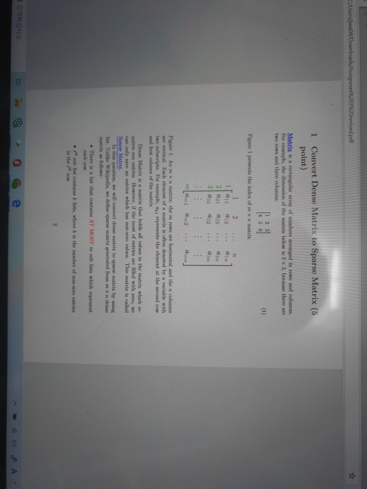 Solved VY bumalon results on given two sparse matrices. You | Chegg.com