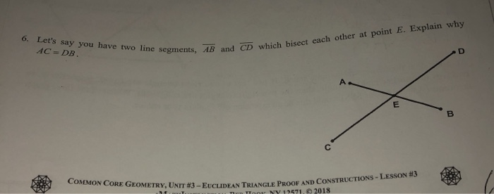 Solved 6. Let's say you have two line segments, AB and CD | Chegg.com