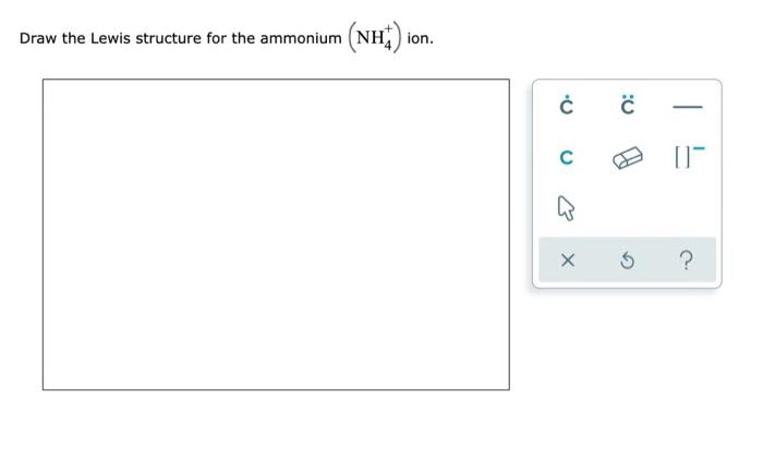 Solved Draw the Lewis structure for the ammonium (NH (NH) | Chegg.com