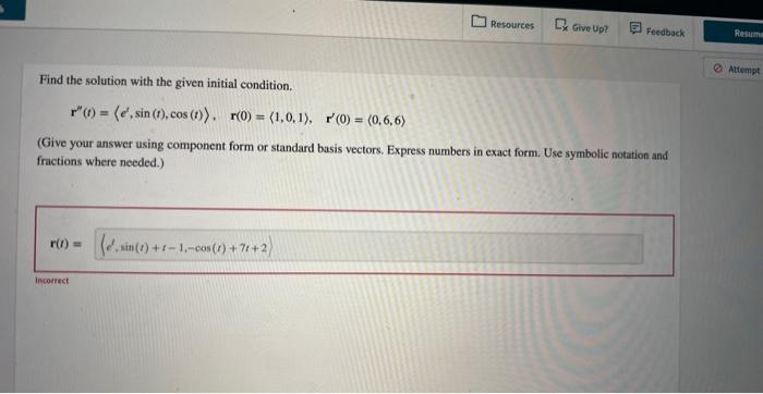Solved Find the solution with the given initial condition. | Chegg.com