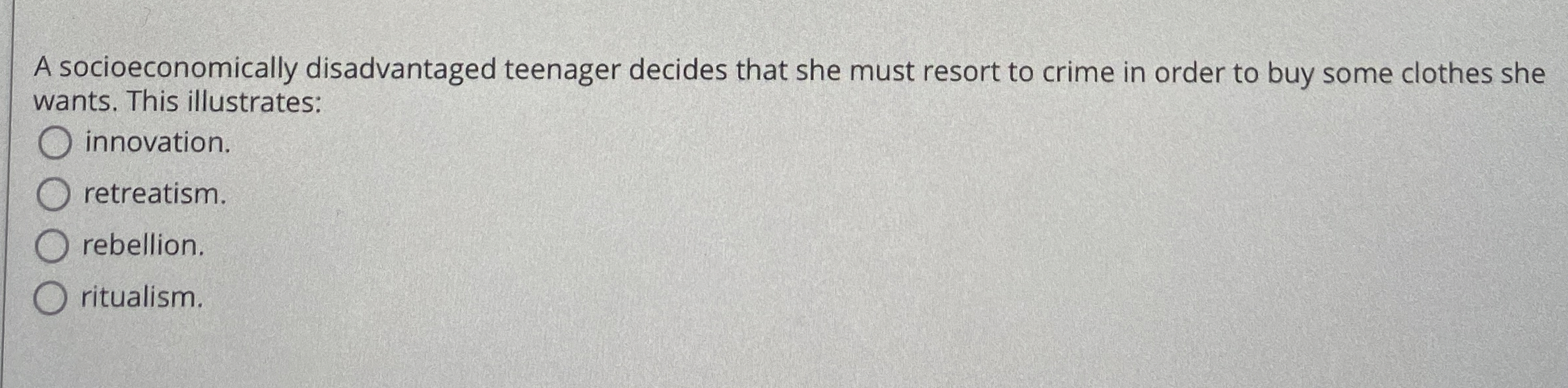 Solved A socioeconomically disadvantaged teenager decides | Chegg.com