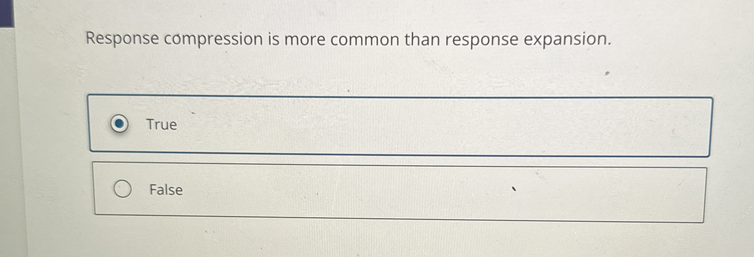 Solved Response compression is more common than response | Chegg.com