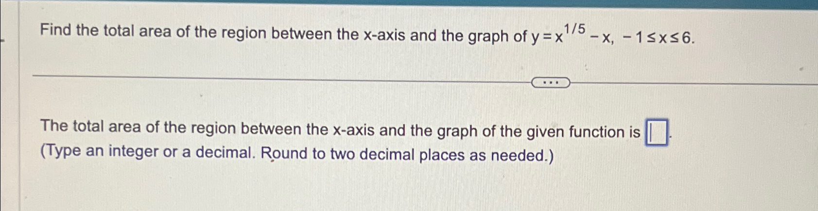 Solved Find the total area of the region between the x-axis | Chegg.com